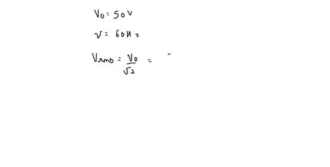 Solved A 40 Mh Inductor Is Connected To A 60 Hz Ac Source Whose Voltage Amplitude Is 50 V If