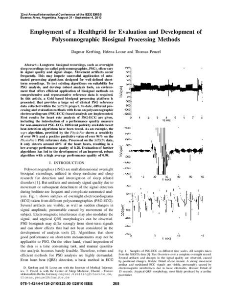 Pdf Employment Of A Healthgrid For Evaluation And Development Of Polysomnographic Biosignal