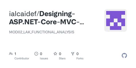 Github Ialcaidefdesigning Aspnet Core Mvc Web Applications