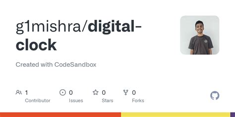 Github G Mishra Digital Clock Created With Codesandbox