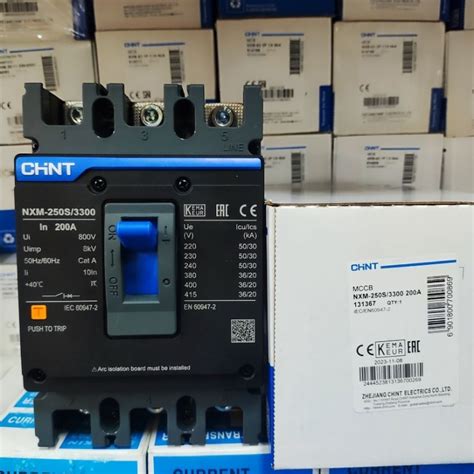 Jual Mccb Chint Nxm250s 3p 160a 180a 200a 250a 36ka Chint Electric Shopee Indonesia