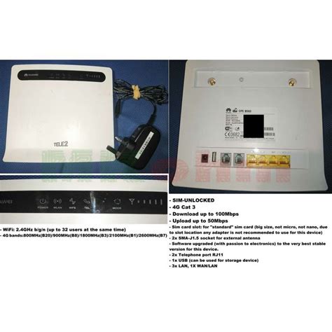 UNLOCKED Huawei ZTE G Mobile Broadband SIM Hotspot Internet WiFi MiFi Router On EBid United