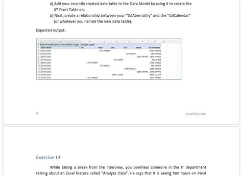 25 Pivot Tables Exercises Excel Intermediates Practity