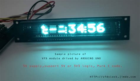 Gtf07 Dot Char Vfd Display Module With Arduino C Source Code Vfdclock 电子制作网