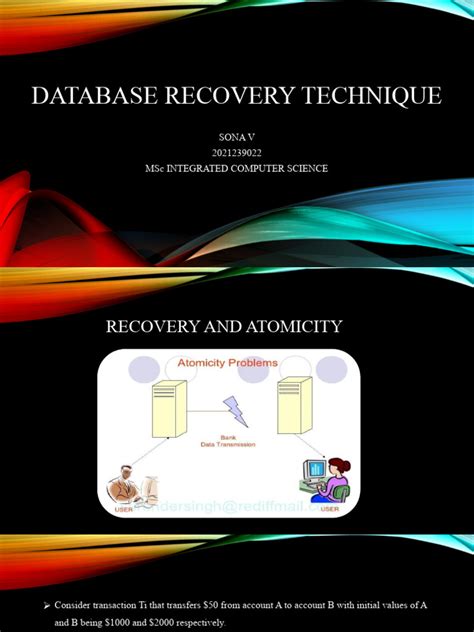Database Recovery Techniques Pdf Database Transaction Data Management