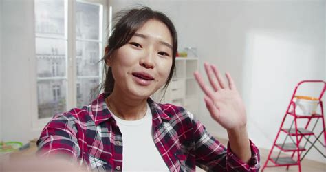 Pov Young Asian Woman Talking On Smartphone Stock Footage Sbv 347695918