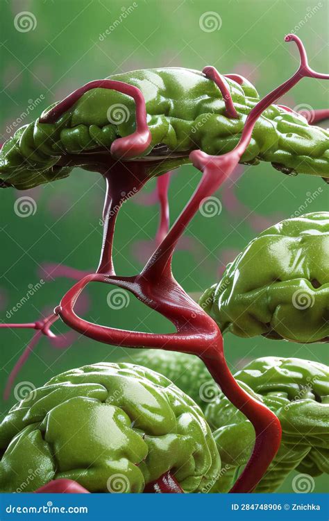 A Microscopic Look At The Intricate Neural Pathways Of The Brain Stock