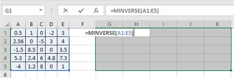 How To Use The MINVERSE Function In Excel