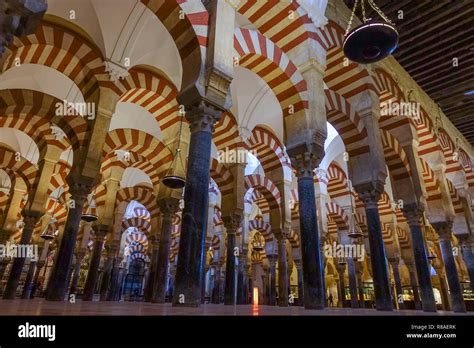 Interior Of The Cordoba Mosque Cathedral Cordova Great Mosque Of