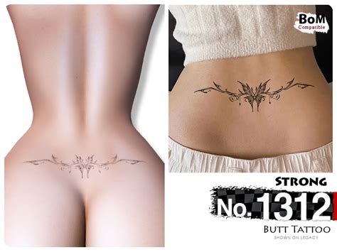Second Life Marketplace Butt Tattoo No1312 Strong