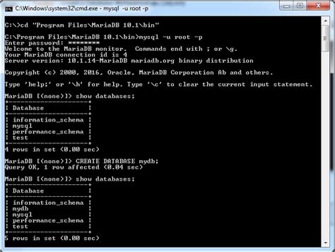การสร้าง database ขึ้นใหม่ด้วยคำสั่ง create แหล่งเรียนรู้ระบบฐาน