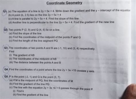 Solved Topic Coordinate Geometry Answer The Given Question Coordinate Course Hero