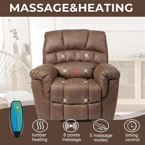 Large Electric Recliner Sofa Power Lift Chair Massage Heat Armchair Fo