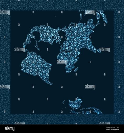 Abstract Map Of World Network Transverse Mercator Projection World Network Authentic