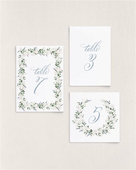Louisa Table Numbers Empress Stationery