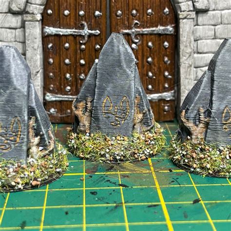 3d Print Of Rune Rock Sylvaneth 32mm Base By Markfahnert