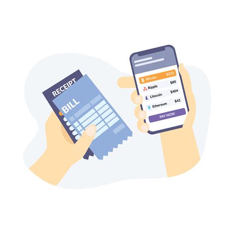 Paying Via Cryptocurrencies Illustration Useable For Both Web Or Mobile App Design 28231811