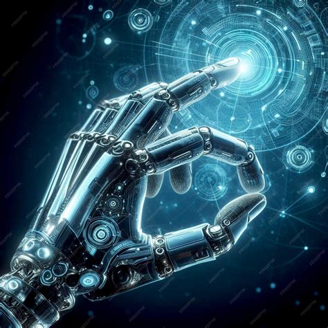 Premium Ai Image Robot And Human Hand Ai Circuit Board In Shape Electronic Pcb Circuit Icon