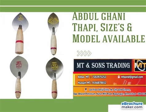 Mason Trowel Thapi Mazola Karni At ₹ 56 Piece Saraspur Ahmedabad Id 2850455269330