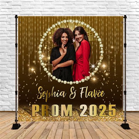 Prom Backdrop Ideas Shimmer Gold Crystal Custom Graduation Party Backd
