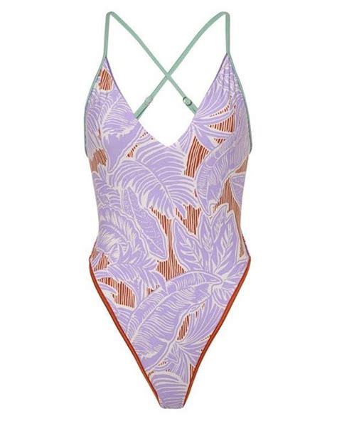 Maaji Lavander Wisteria Mae Reversible One Piece Swimsuit