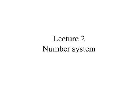 Binary Number System Ppt