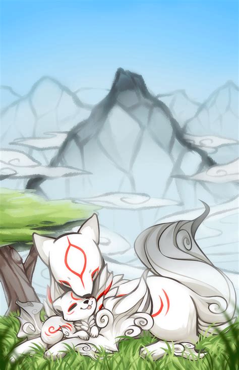 Okami Amaterasu And Chibiterasu