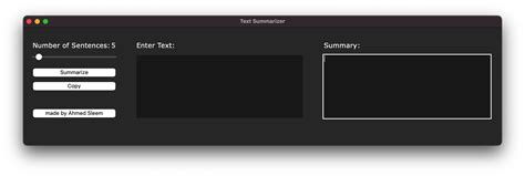 github ahmed sleem ai text summariser simple ai text summarizer with minimal interface