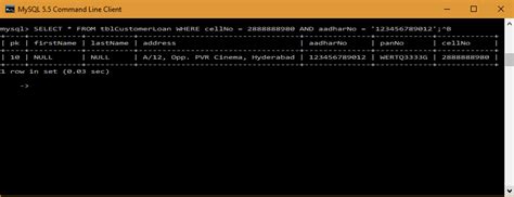 Mysql Where Clause