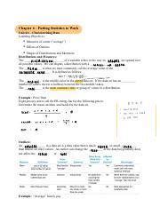 Chapter Putting Statistics To Work Class Notes Spring Pdf Chapter Putting