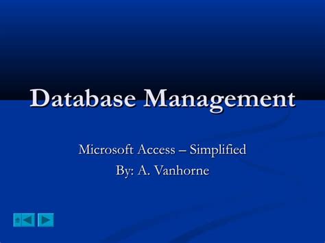 Master Database Management For Cxc Ppt