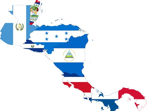 Map Of Central America With Flags Clipart Full Size Clipart 5484197
