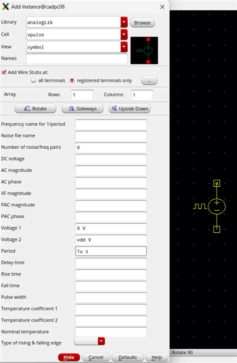 Ee4321 Vlsi Circuits Hspice Simulation From Cadence Interface