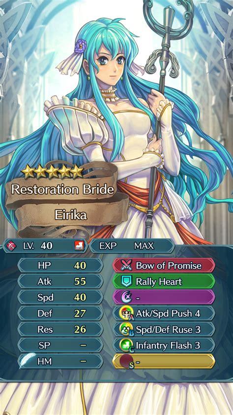 Eirika Restoration Bride Bridal Alt Theorycraft R Fireemblemheroes