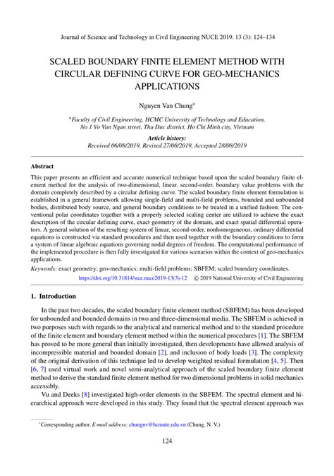 PDF Scaled Boundary Finite Element Method With Circular Defining Curve For Geo Mechanics