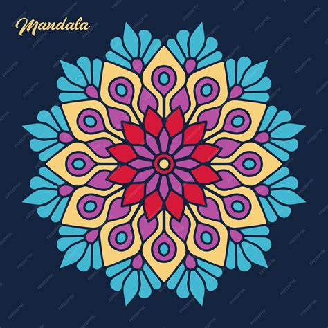 Premium Vector Blue And Purple Mandala Design