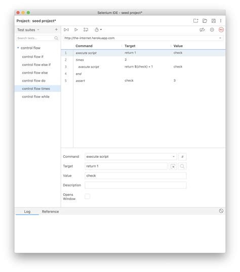 控制流 《selenium Ide 中文文档帮助手册教程》 极客文档 控制流 《selenium Ide 中文文档帮助手册教程》 极客文档