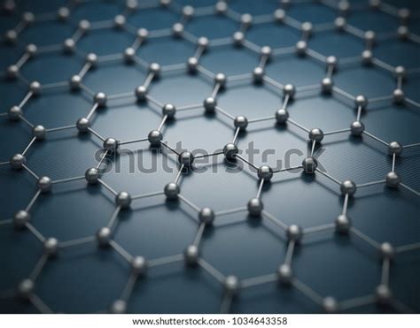 그래핀 분자 격자 그래핀 원자 구조 스톡 사진지금 편집 1034643358