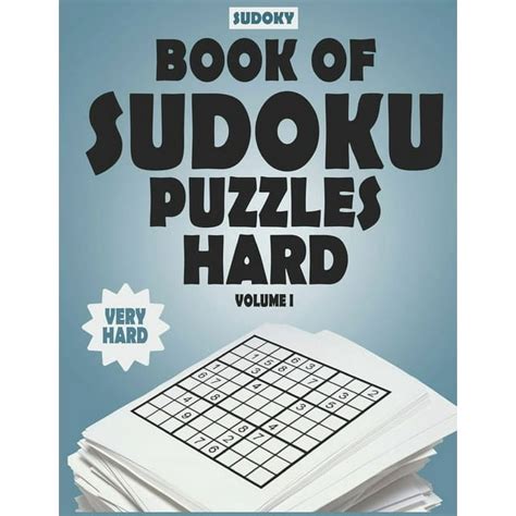 Sudoky Book Of Sudoku Puzzles Hard Sudoku Puzzle Books For Adults