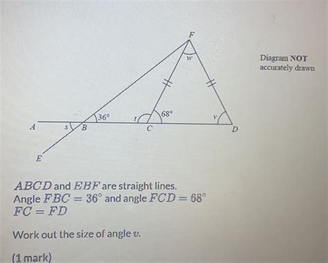 Solved Diagram Not Accurately Drawn Abcd And Ebf Are Straight Lines Angle Fbc 36° And Angle