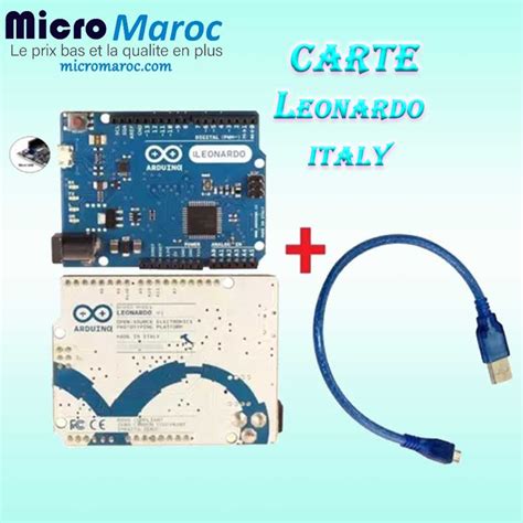 Arduino Leonardo R3 Avec Câble Usb Maroc Arduino