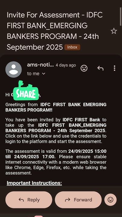 Idfc First Bank Emerging Banking Program Online Assessment 2025manipal