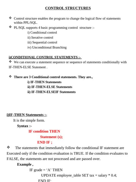 Conditional Control Structures Pdf Computer Programming Software