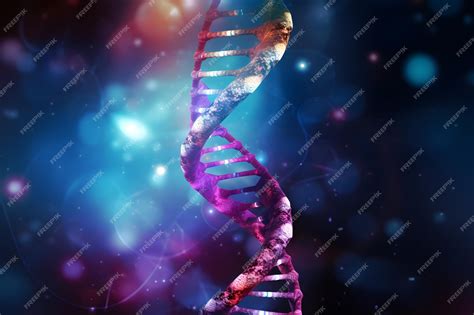 Premium Ai Image Dna Helix Intertwined With Binary Code Strands