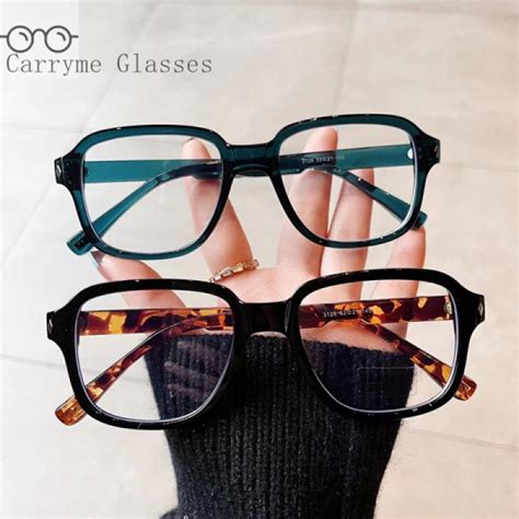ใหม่ แว่นตาสายตาสั้น ทรงสี่เหลี่ยม ป้องกันแสงสีฟ้า ลายเสือดาว แฟชั่นสไตล์เกาหลี สําหรับทุกเพศ