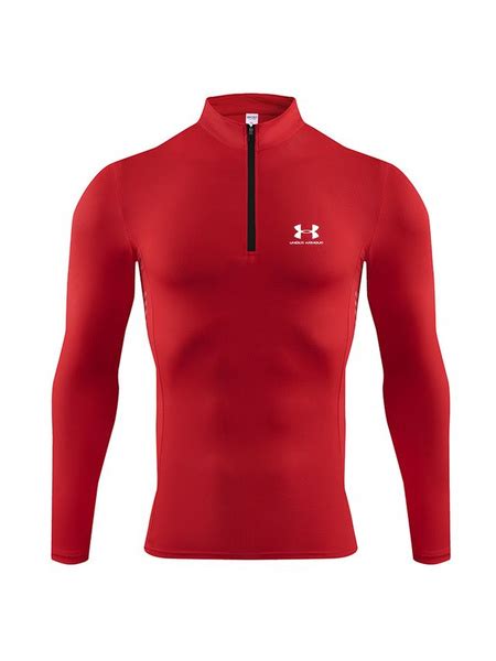 Лонгслив Мужской, Женский Under Armour красный, размер 48 Полиэфирное ...