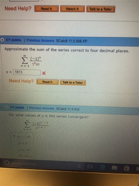 Solved Approximate The Sum Of The Series Correct To Four