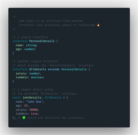 How To Extend Types In Typescript Interfaces Melvin George Posted On The Topic Linkedin