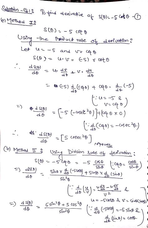 Solved 3 Explain Two Different Ways To Solve For The Derivative Of