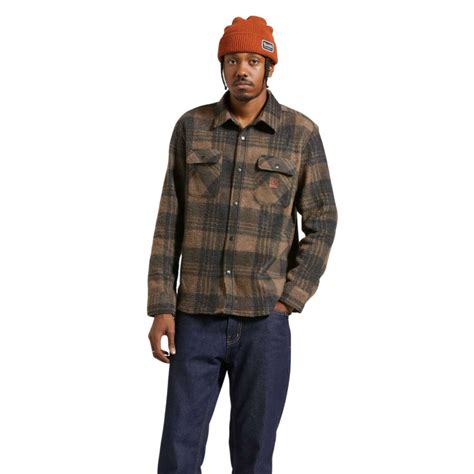 Brixton Mens Bowery Arctic Stretch Ls Fleece Flannel